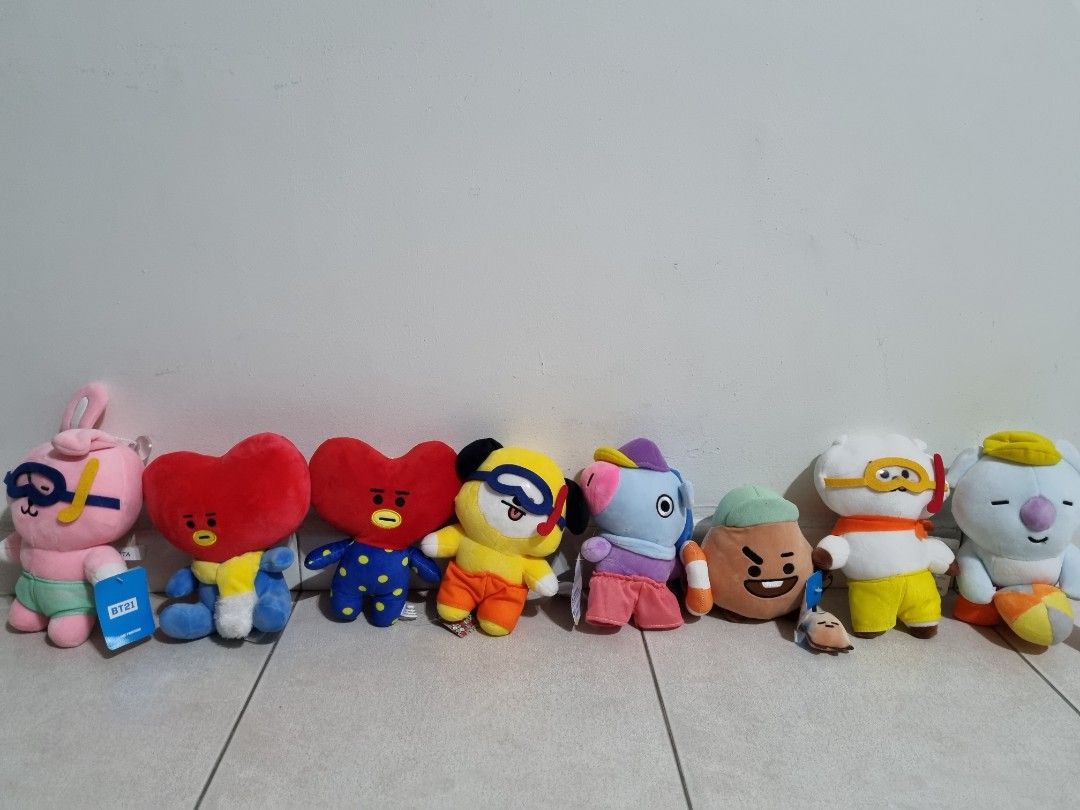 BT21 BTS full set plush toys, Hobbies & Toys, Toys & Games on Carousell