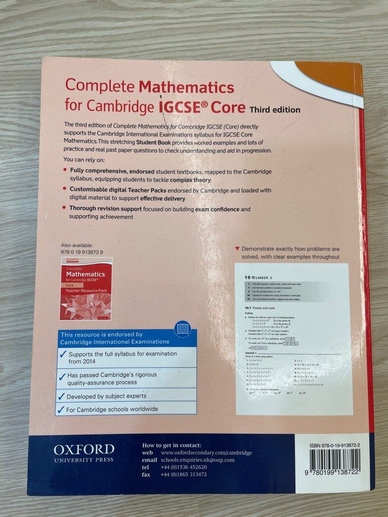 Cambridge IGCSE Mathematics CORE, Hobbies & Toys, Books & Magazines ...
