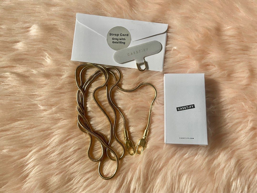 Casetify Snake Chain Gold Cross Body Strap, Mobile Phones & Gadgets ...