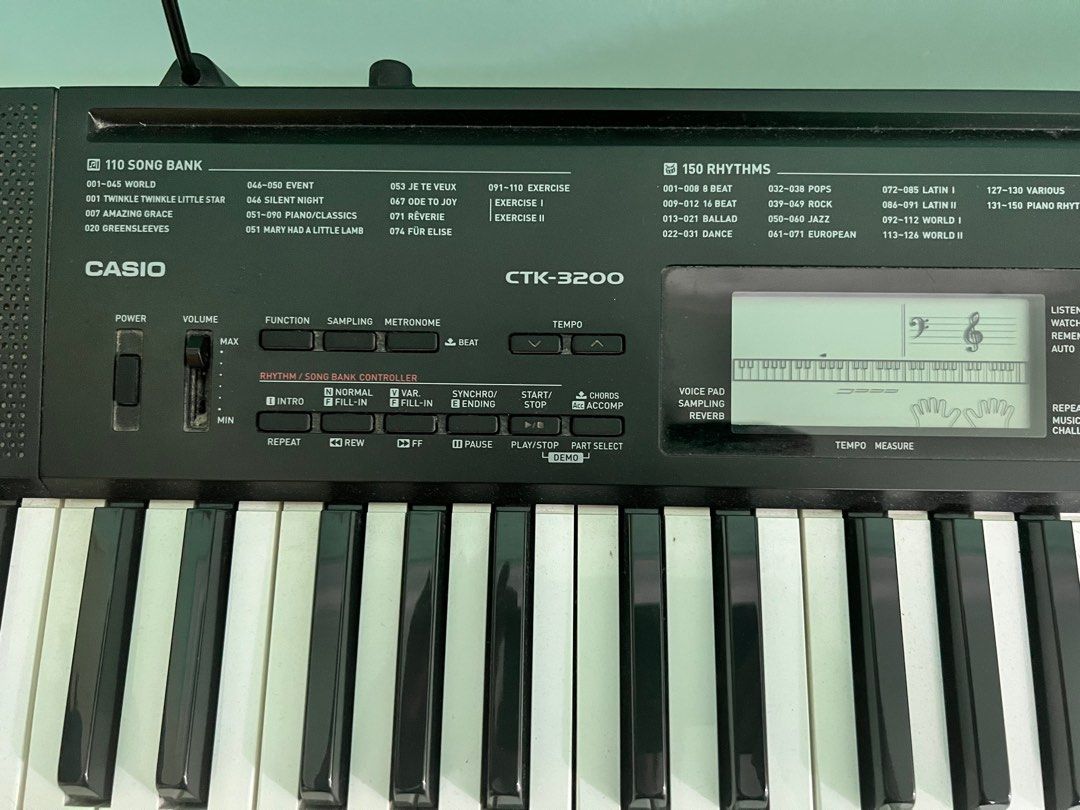 Casio Keyboard CT-3200 with stand, Hobbies & Toys, Music & Media ...