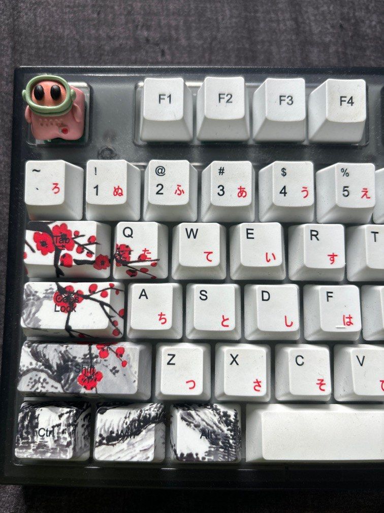 Cherry Blossom Custom Keyboard Thocky, Clacky, Computers & Tech, Parts ...