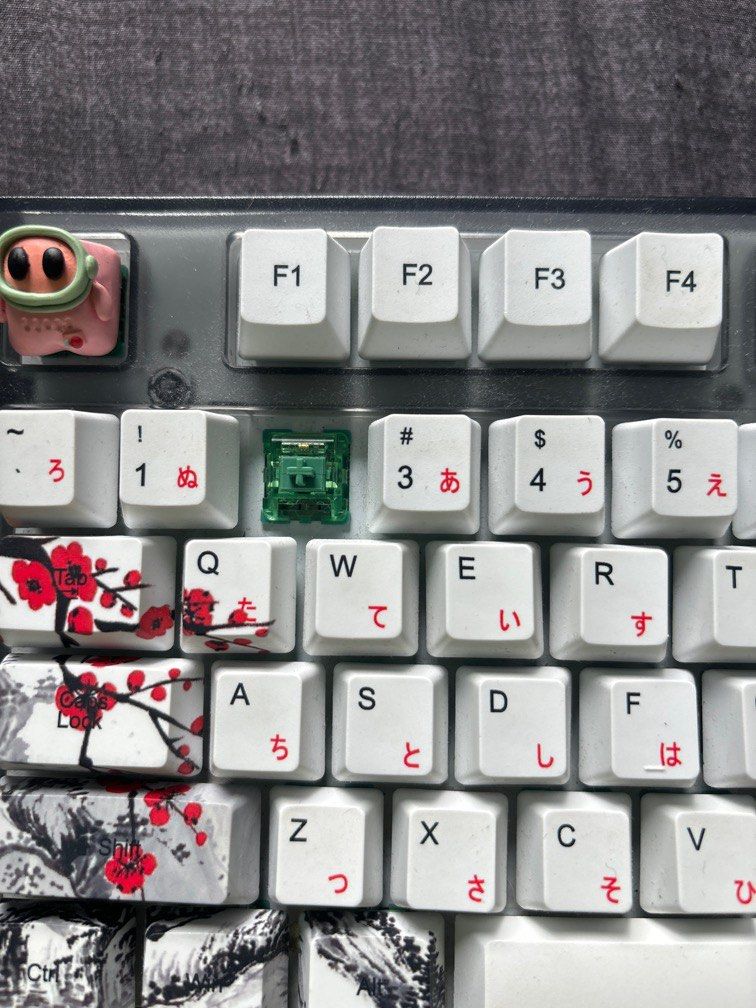 Cherry Blossom Custom Keyboard Thocky, Clacky, Computers & Tech, Parts ...