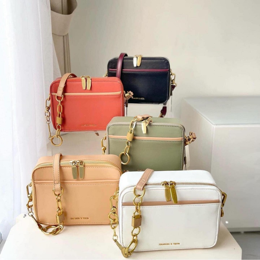 C&K Lock & Key Chain Handle Bag, Women's Fashion, Bags & Wallets, Cross ...