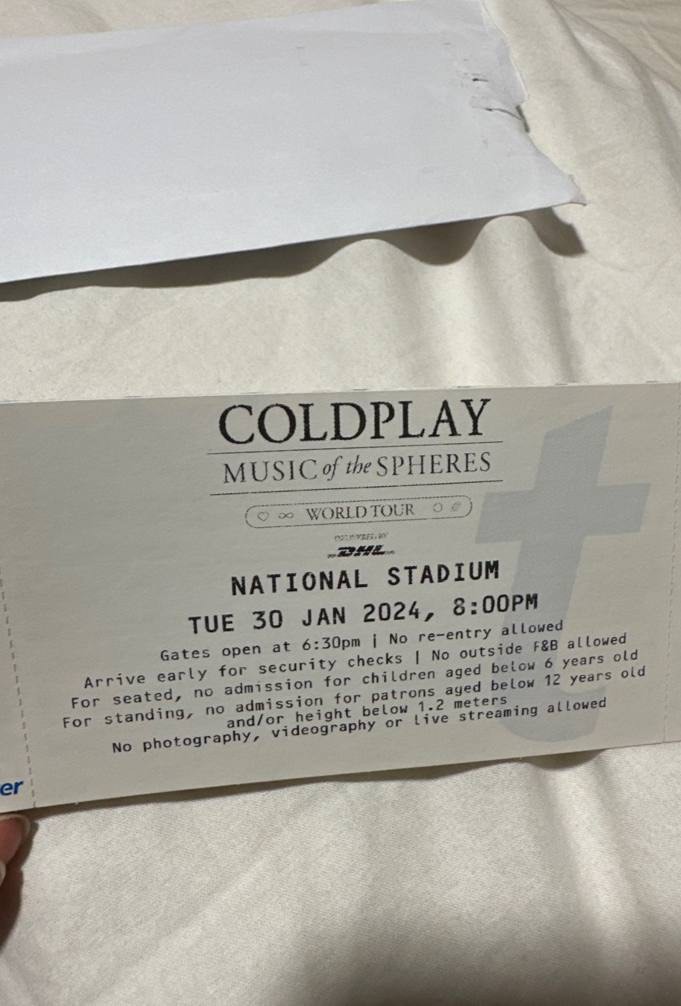 Coldplay Tickets, Tickets & Vouchers, Event Tickets on Carousell