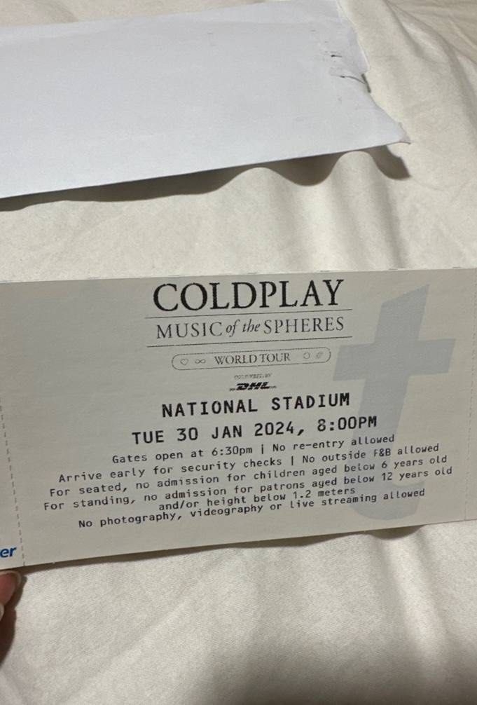 Coldplay Tickets, Tickets & Vouchers, Event Tickets on Carousell