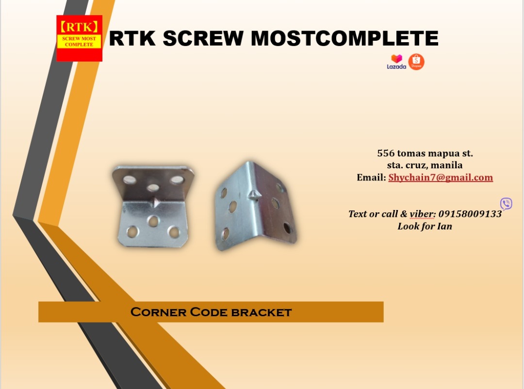 Corner Code bracket 37*20 10pcs, Commercial & Industrial, Construction ...