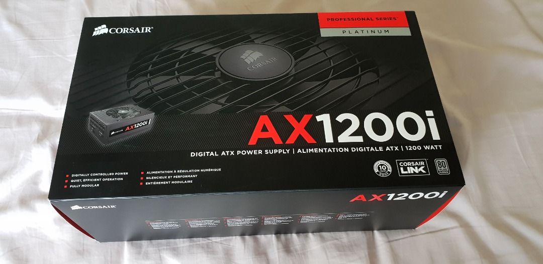 Corsair AXi Series, AX1200i, PSU 1200 Watt (1200W), Fully Modular ...