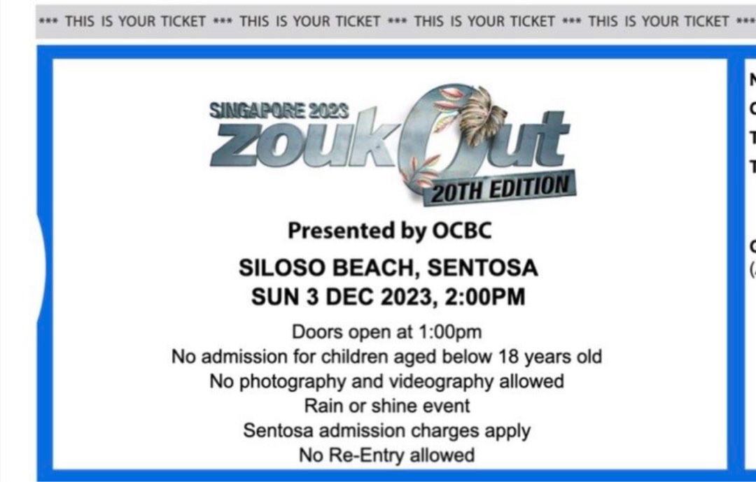 Zoukout 2023 Day 2 , Tickets & Vouchers, Event Tickets on Carousell