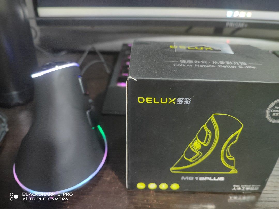 Delux RGB Vertical mouse, Computers & Tech, Parts & Accessories, Mouse ...