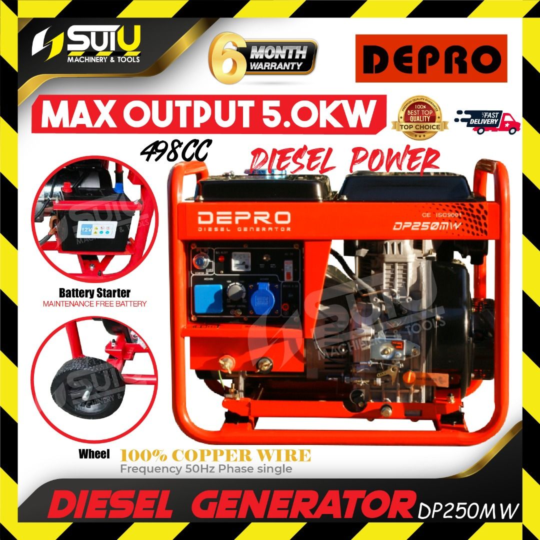 DEPRO DP250MW 498CC Air Cooled Welding Diesel Generator / Penjana / 发电机 ...