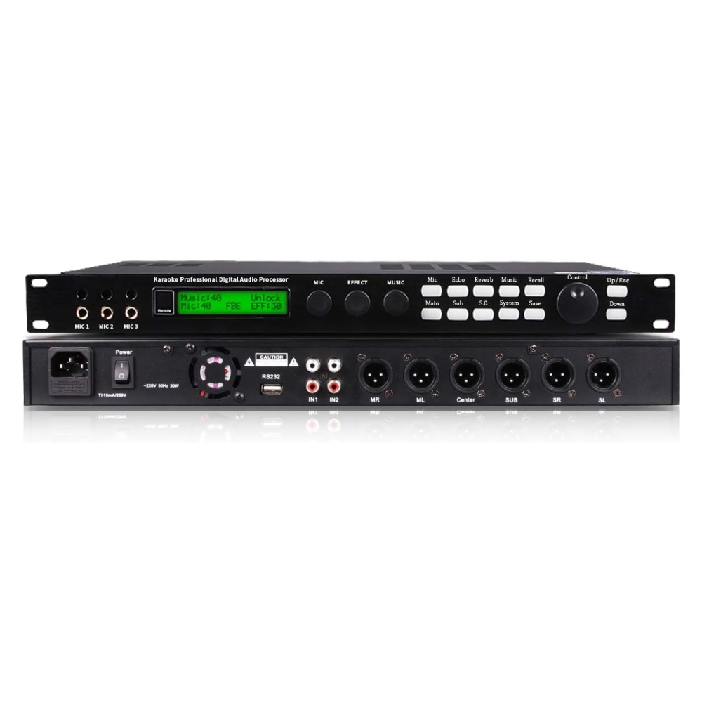 Depusheng X5 Digital Mixer Reverberator Microphone KTV Audio Processor ...