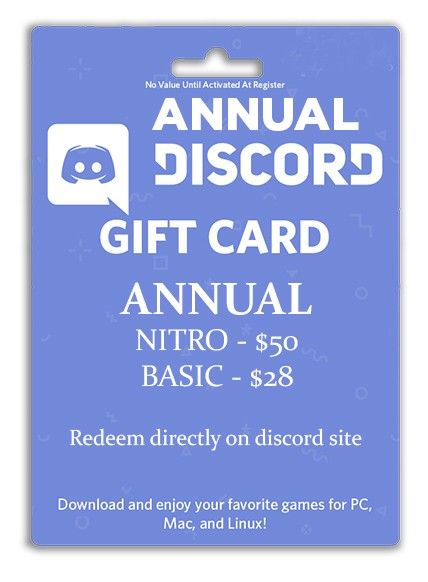 Discord Nitro Giftcard, Video Gaming, Gaming Accessories, Game Gift ...