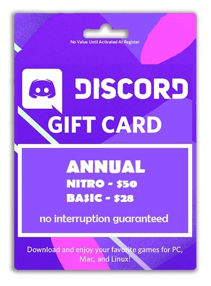 Discord Nitro Giftcard, Video Gaming, Gaming Accessories, Game Gift ...
