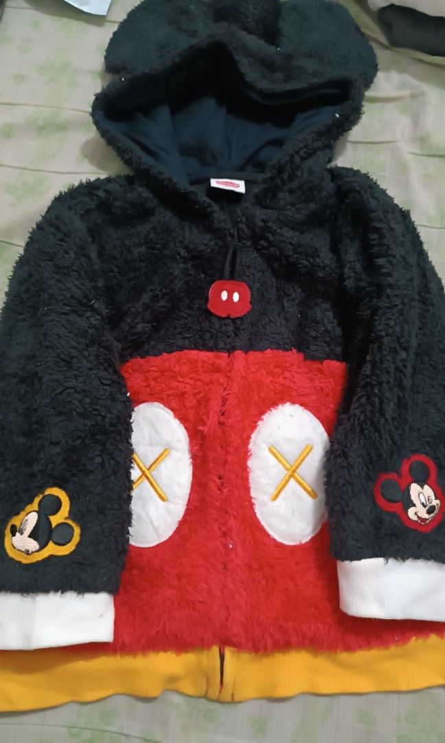 Disney Mickey mouse fur jacket, Babies & Kids, Babies & Kids Fashion on ...