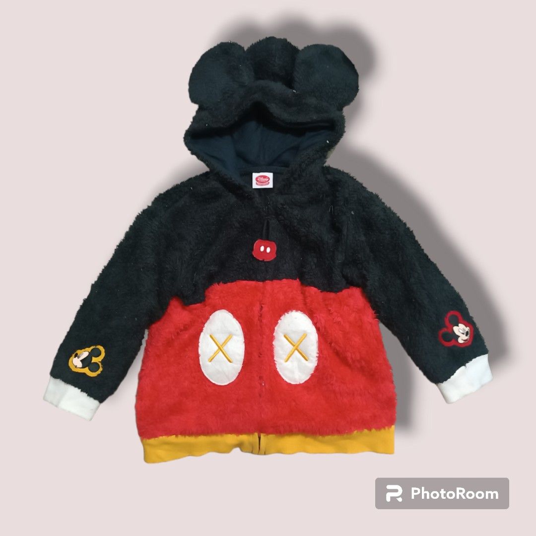 Disney Mickey mouse fur jacket, Babies & Kids, Babies & Kids Fashion on ...
