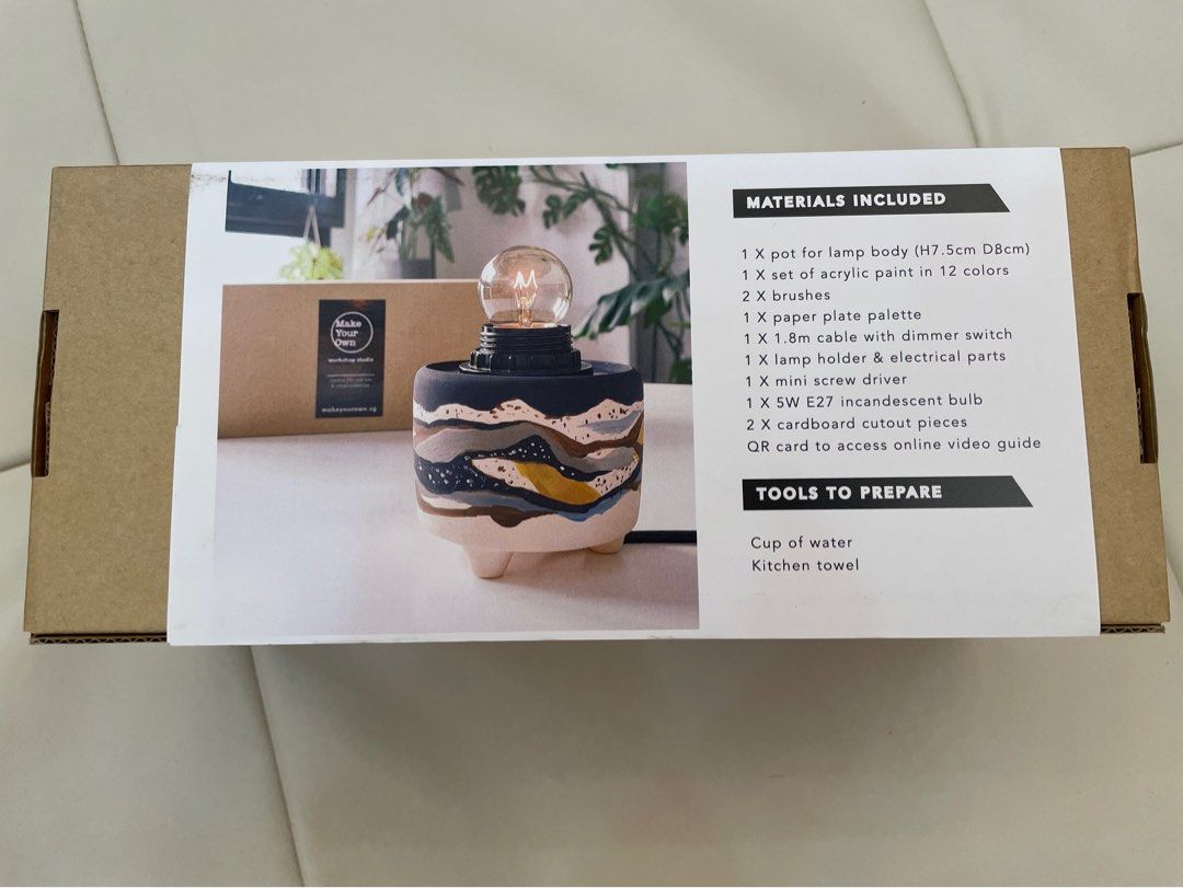 DIT Kit - Art jam paint your own lamp, Hobbies & Toys, Stationery ...