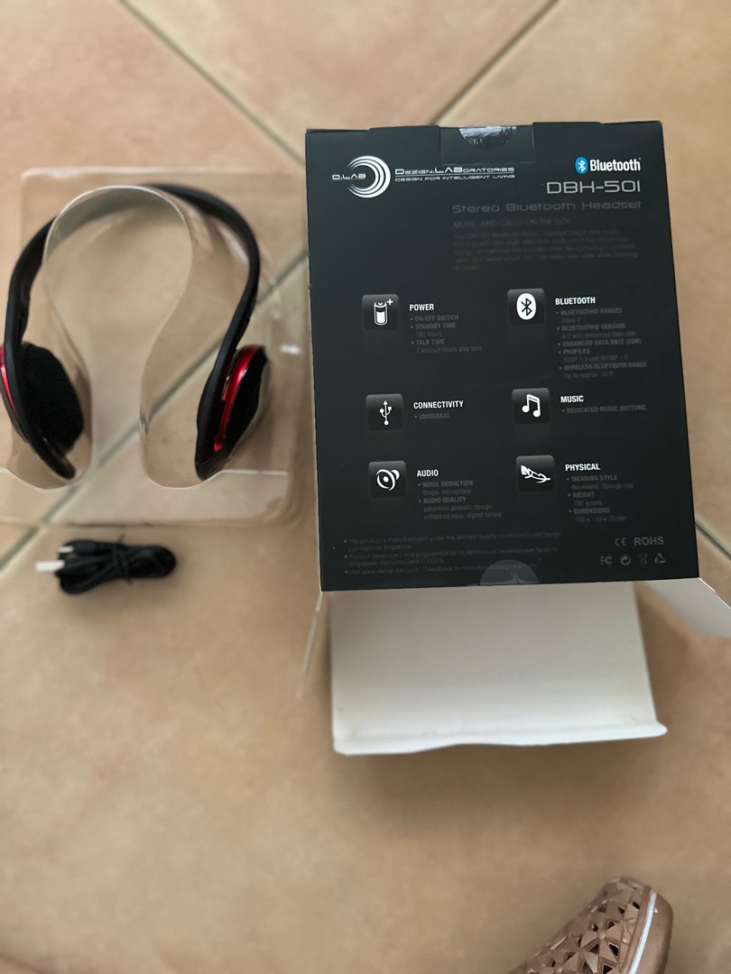 DLAB DBH-501 Stereo Bluetooth Headset, Audio, Headphones & Headsets on ...