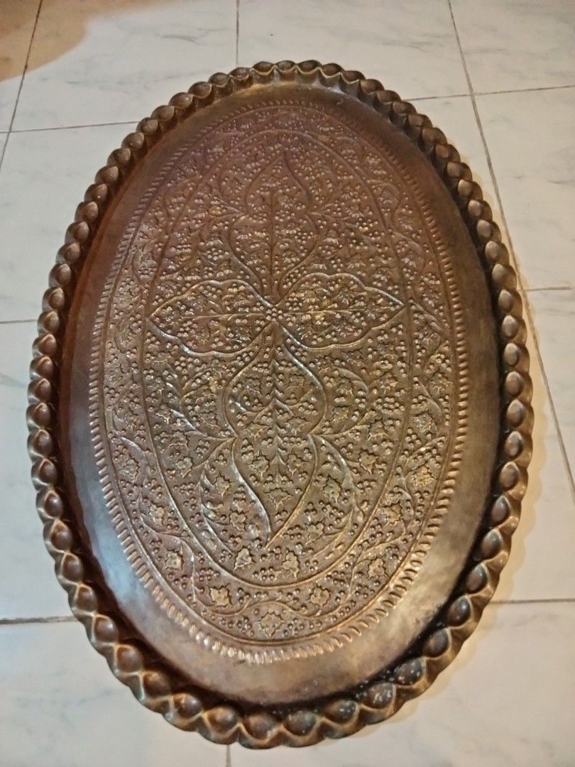 Dulang tembaga antikDTA7, Hobbies & Toys, Collectibles & Memorabilia ...