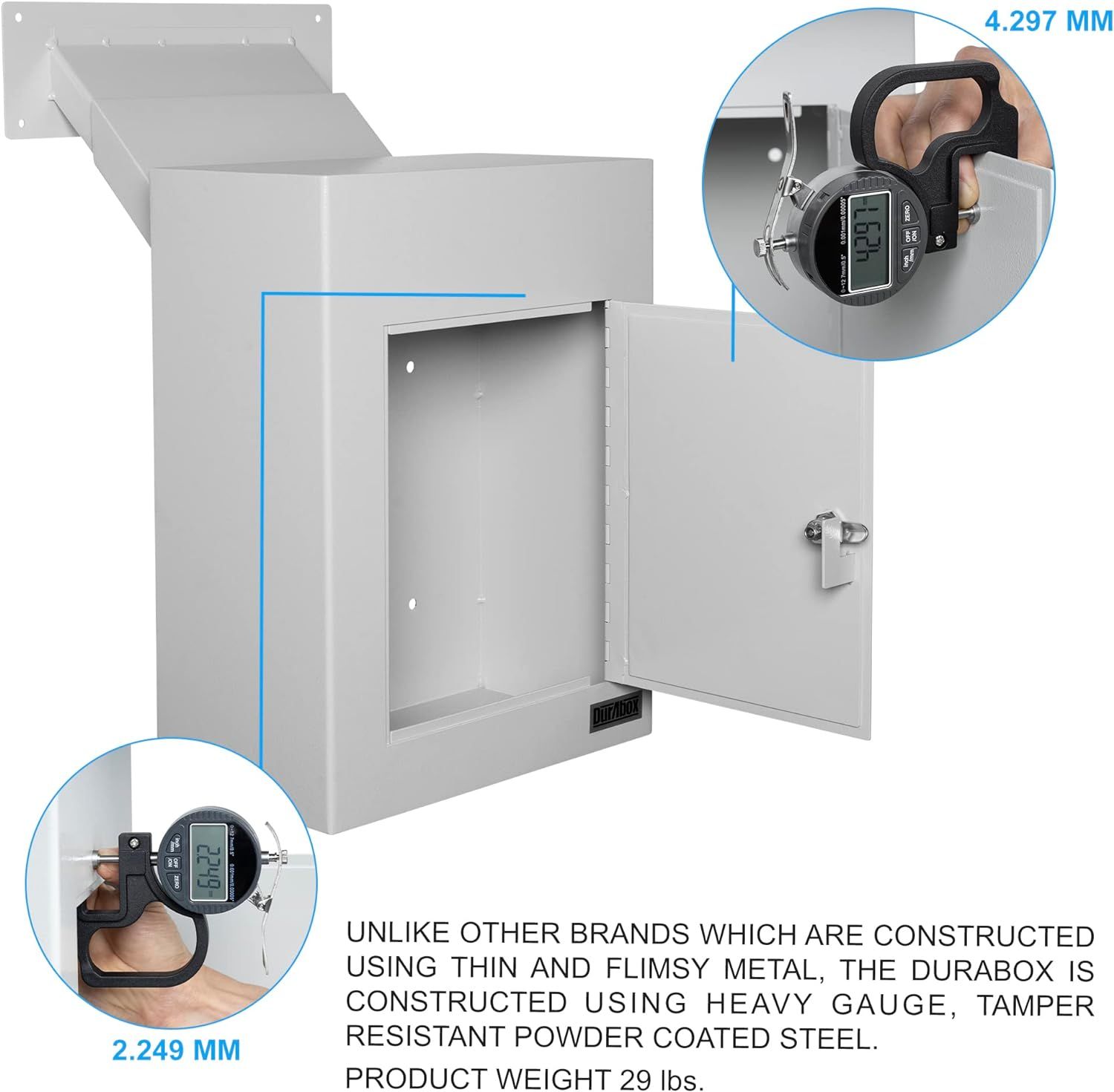 Durabox D700 Through The Wall Drop Box, Tubular Key Locking Secure ...
