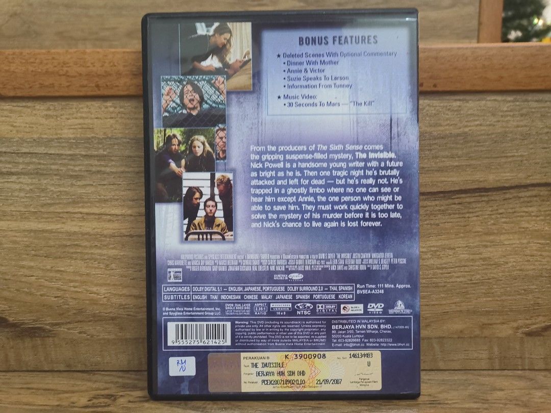 (DVD) THE INVISIBLE, Hobbies & Toys, Music & Media, CDs & DVDs on Carousell