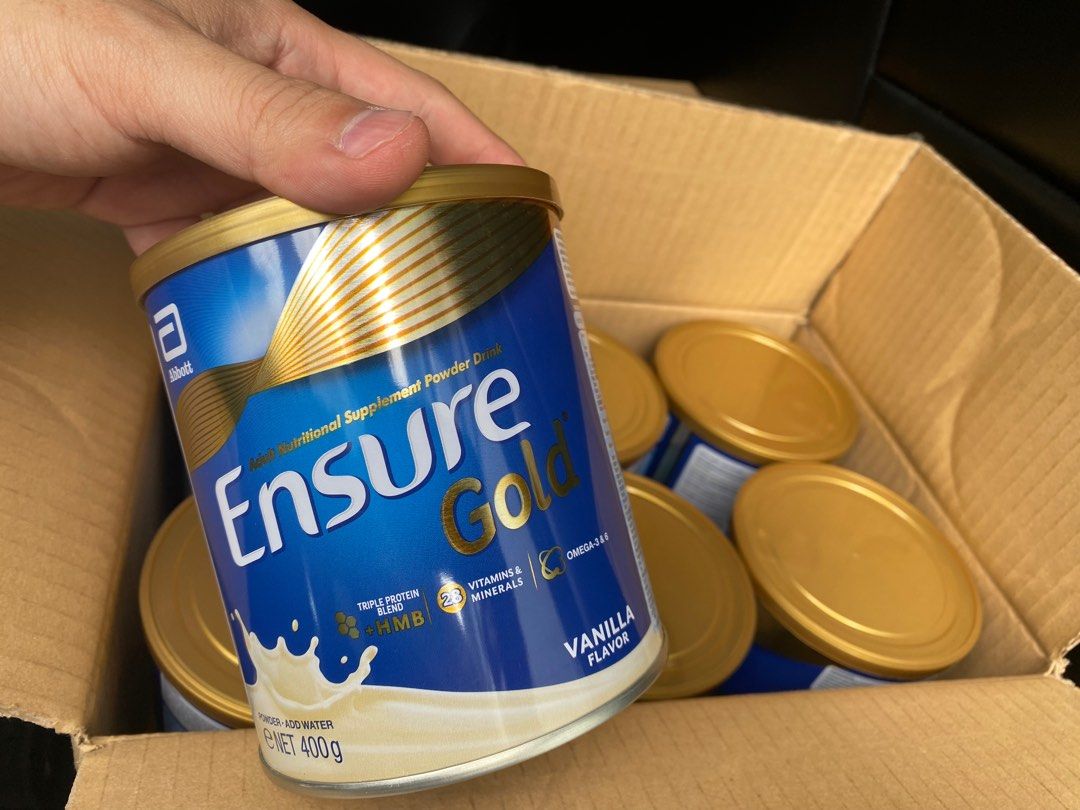 Ensure plus Gold Vanilla 400g last 12 cans, Health & Nutrition, Health ...