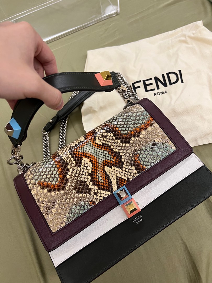 Fendi Kan I Shoulder Bag Python & Leather, Luxury, Bags & Wallets on ...