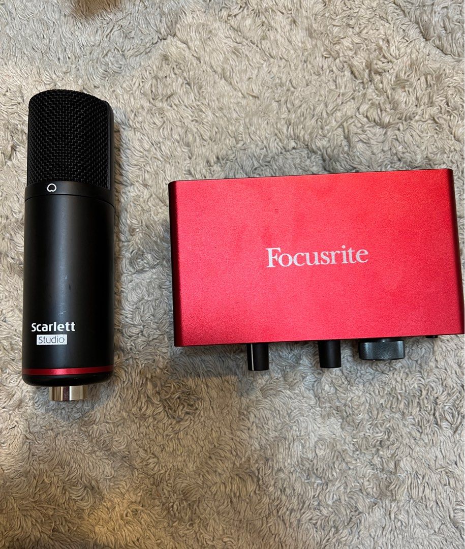 Focusrite audio interface + microphone gen 3 (solo) , Audio, Voice ...