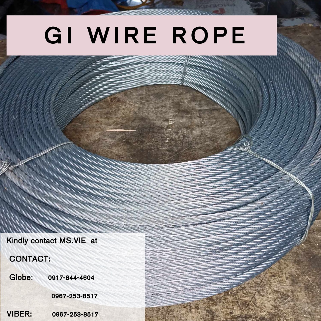 GI WIRE ROPE ( GALVANIZE ), Commercial & Industrial, Industrial ...