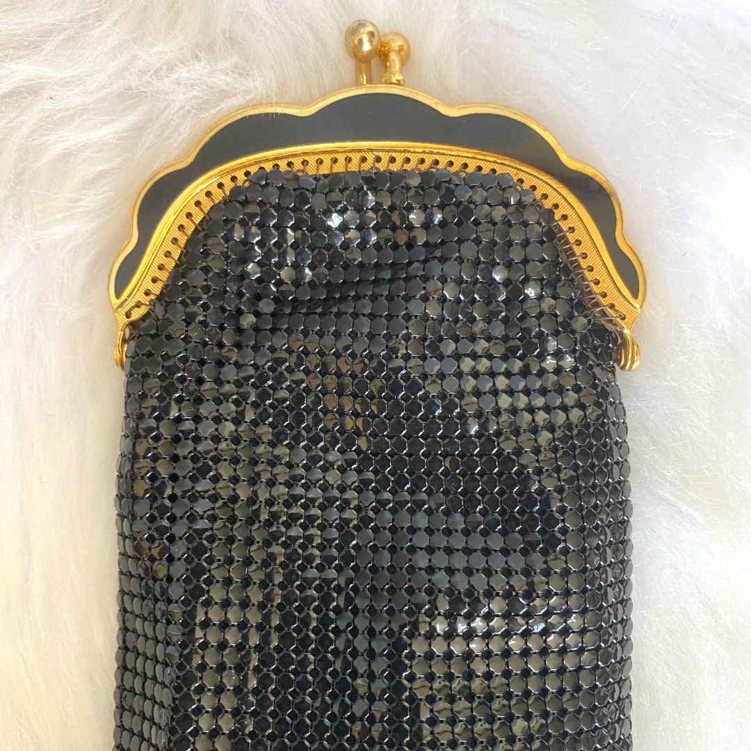 Glomesh Vintage Black Gold Mesh Bag, Women's Fashion, Bags & Wallets ...