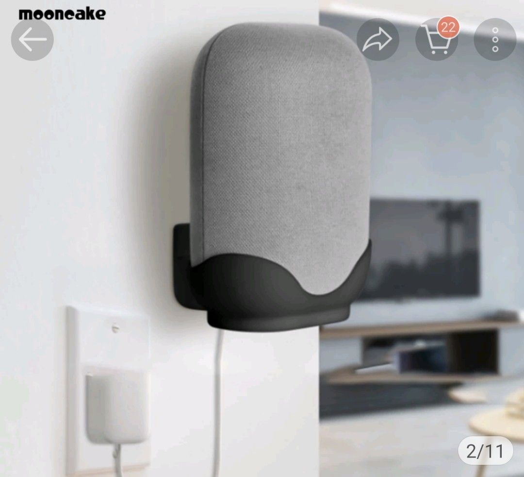 Google Nest Audio Speaker Bracket Wall Mounted Built-in Cable Manager ...