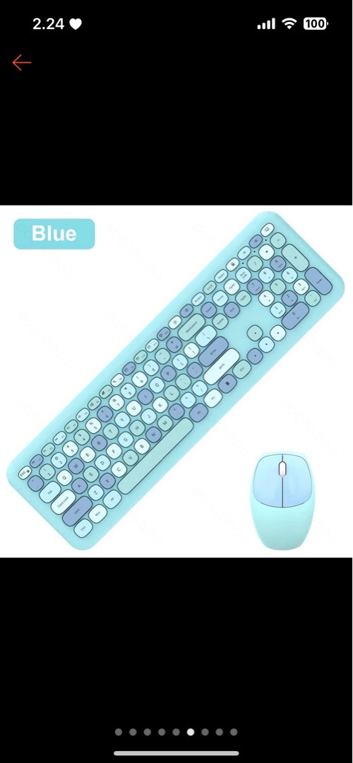 Goojodoq 2.4g Wireless Keyboard + Mouse Blue, Jasa, Elektronik dan ...