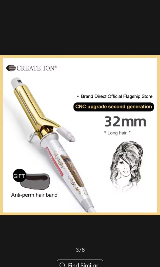 Japan Original CREATE ION 32mm, Beauty & Personal Care, Hair on Carousell