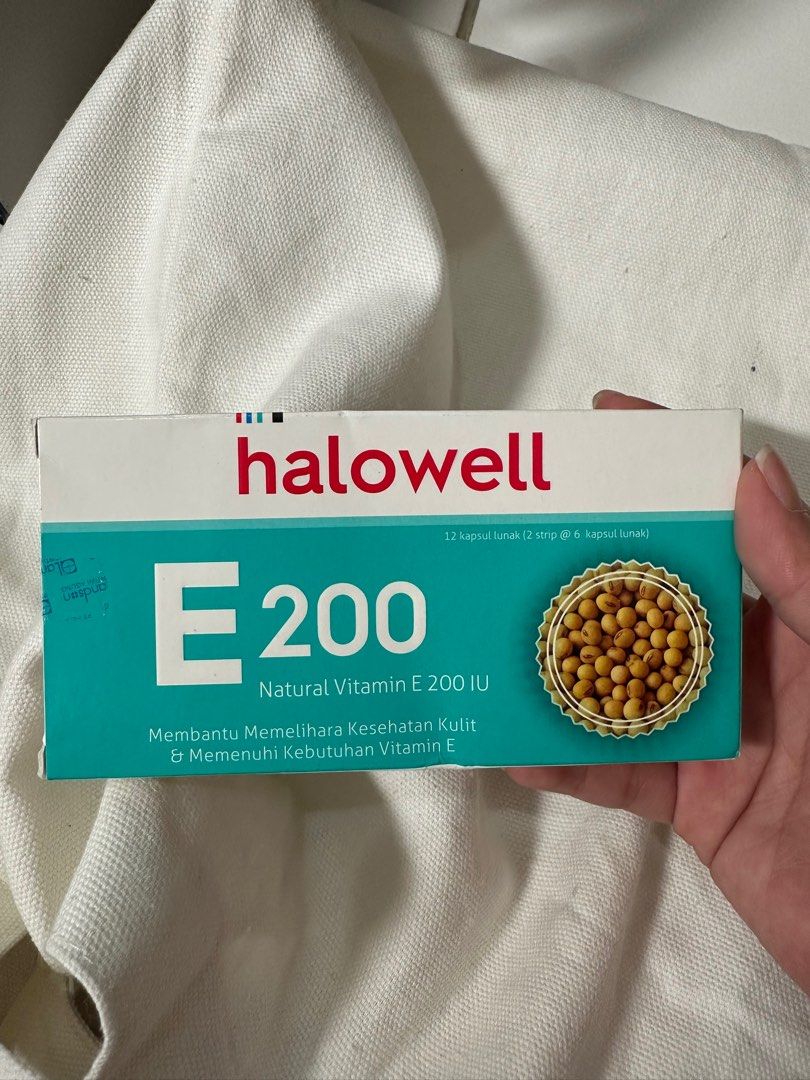 NEW Halowell vitamin E200iu, Kesehatan & Kecantikan, Kulit, Sabun ...