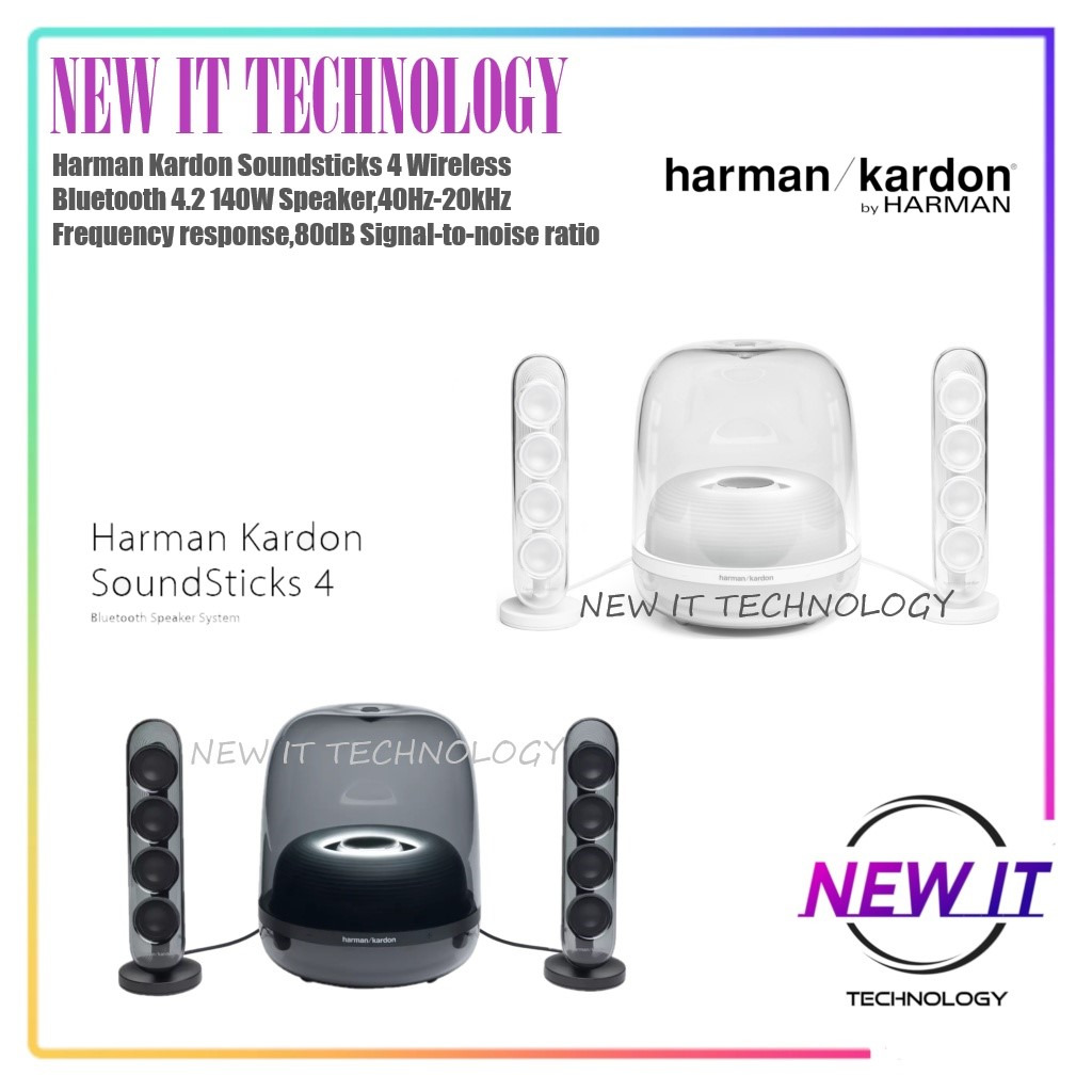 Harman Kardon Soundsticks 4 Wireless Bluetooth 4.2 140W Speaker,40Hz ...