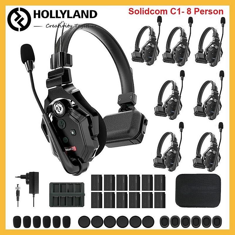 Hollyland Solidcom C1-8S Full-Duplex Wireless Intercom System with 8 ...