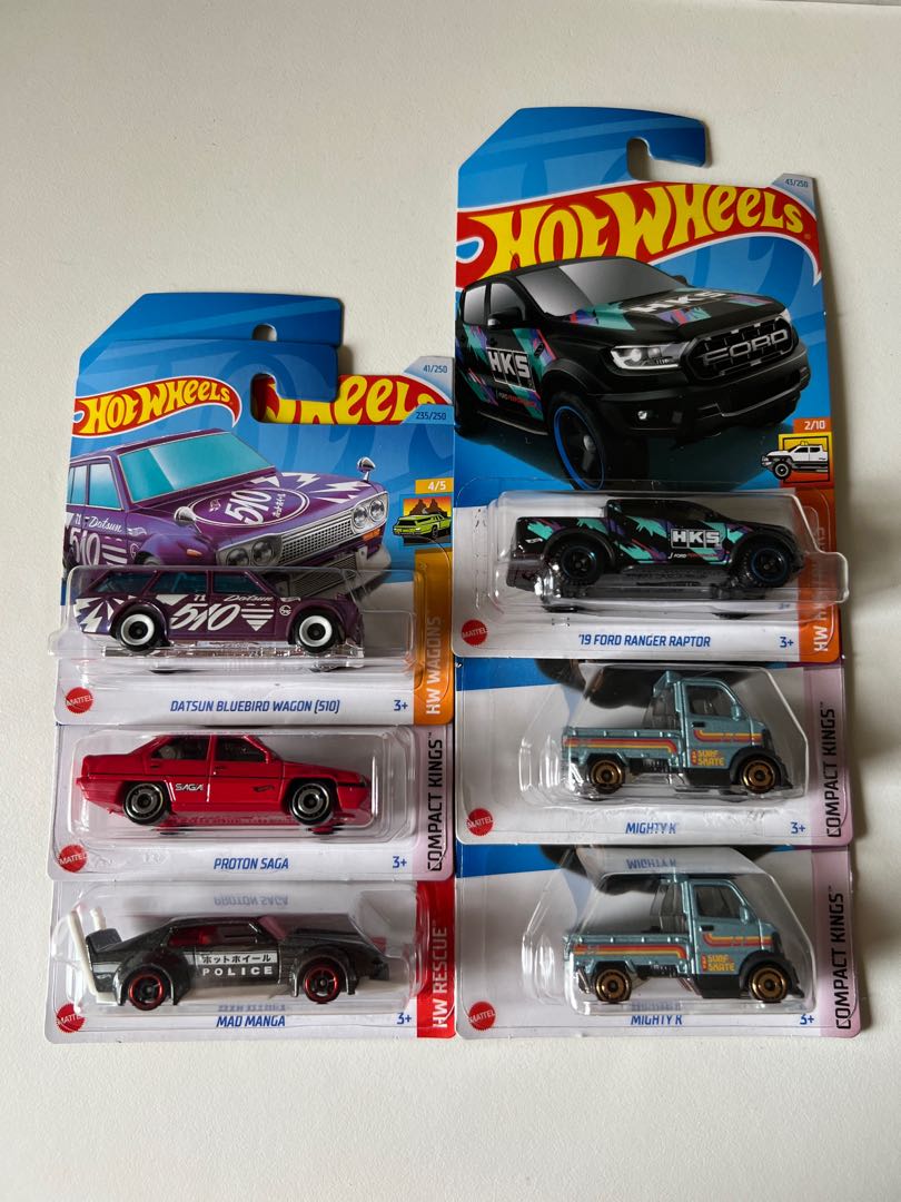 Hot Wheels Datsun Wagon Proton Saga Hks Raptor Mighty K mainlines ...