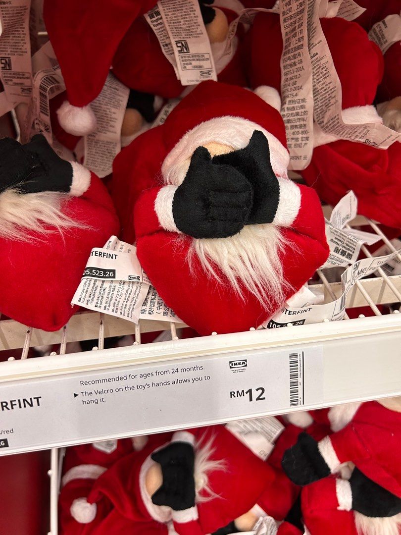 Ikea cute Santa with Velcro, Furniture & Home Living, Home Decor, Other ...