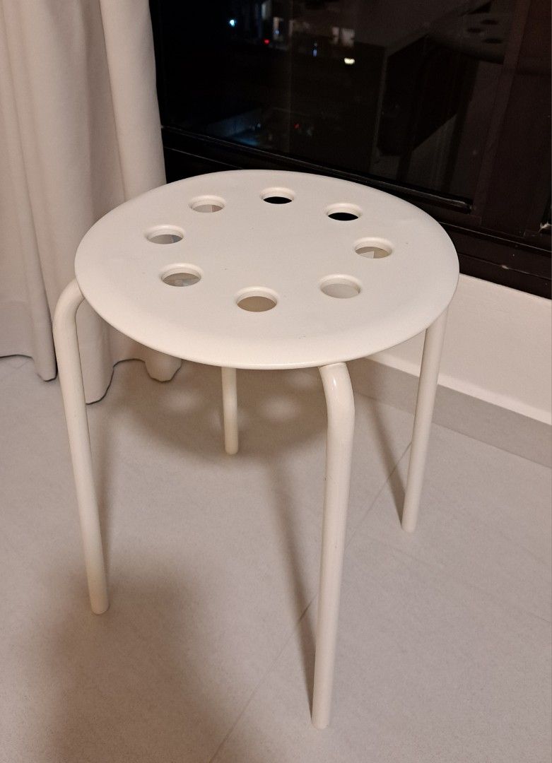Ikea Marius Stool (white), Furniture & Home Living, Furniture, Chairs ...