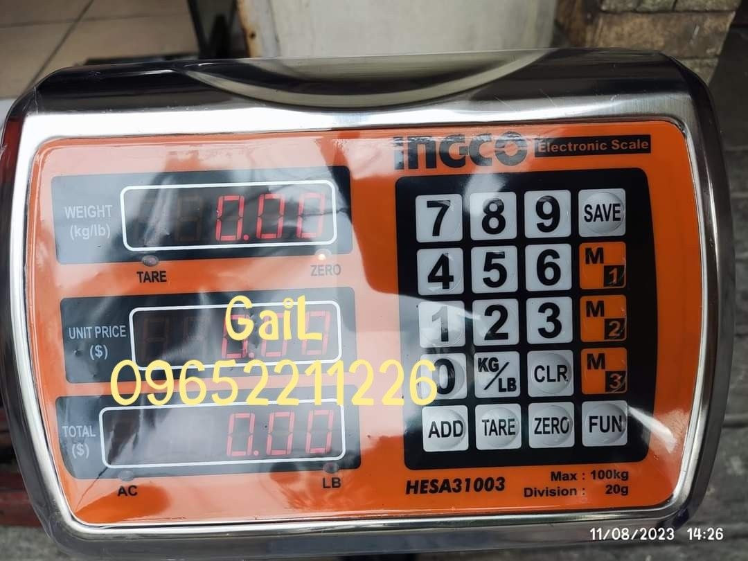 INGCO 100kgs. Capacity Electronic Weighing Scale (HESA31003 ...