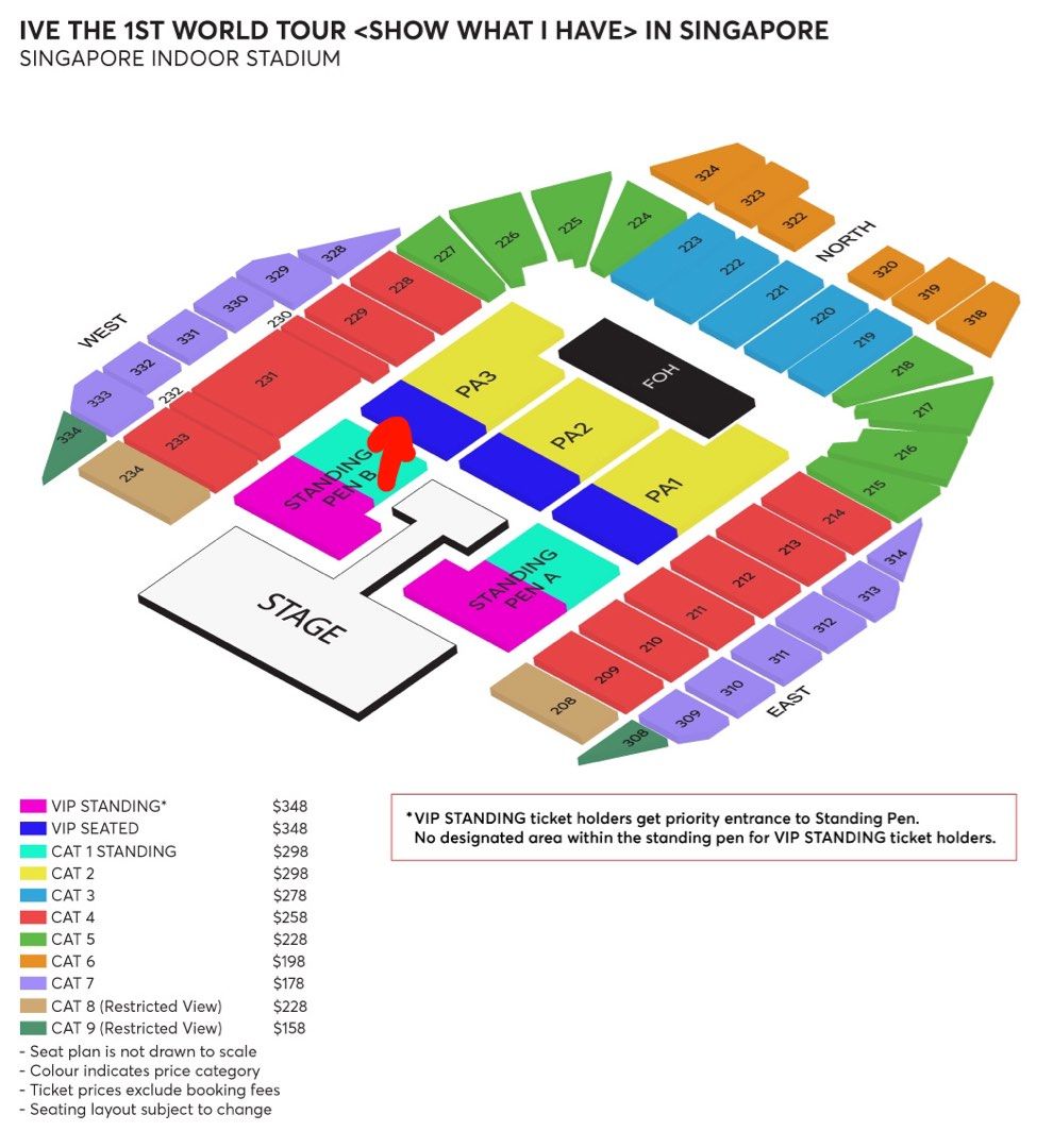 Ive Singapore VIP Row 3, Tickets & Vouchers, Event Tickets on Carousell