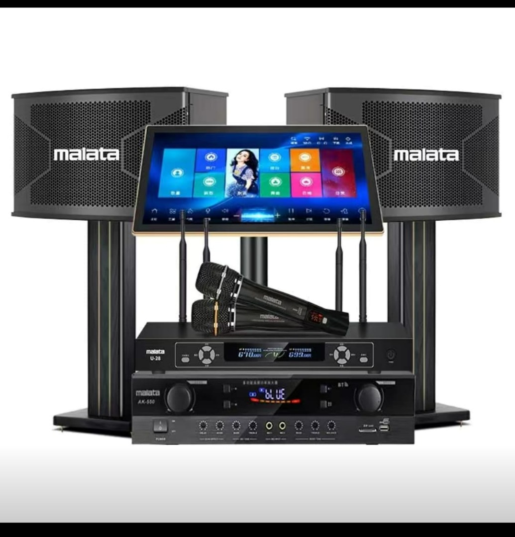 Karaoke system MALATA 10inch speaker + 22inch screen touchpad KTV full set, TV & Home Appliances ...