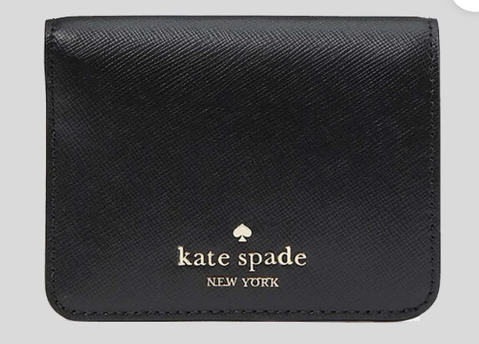 Kate Space Small Bifold Wallet - Black, Women's Fashion, Bags & Wallets ...