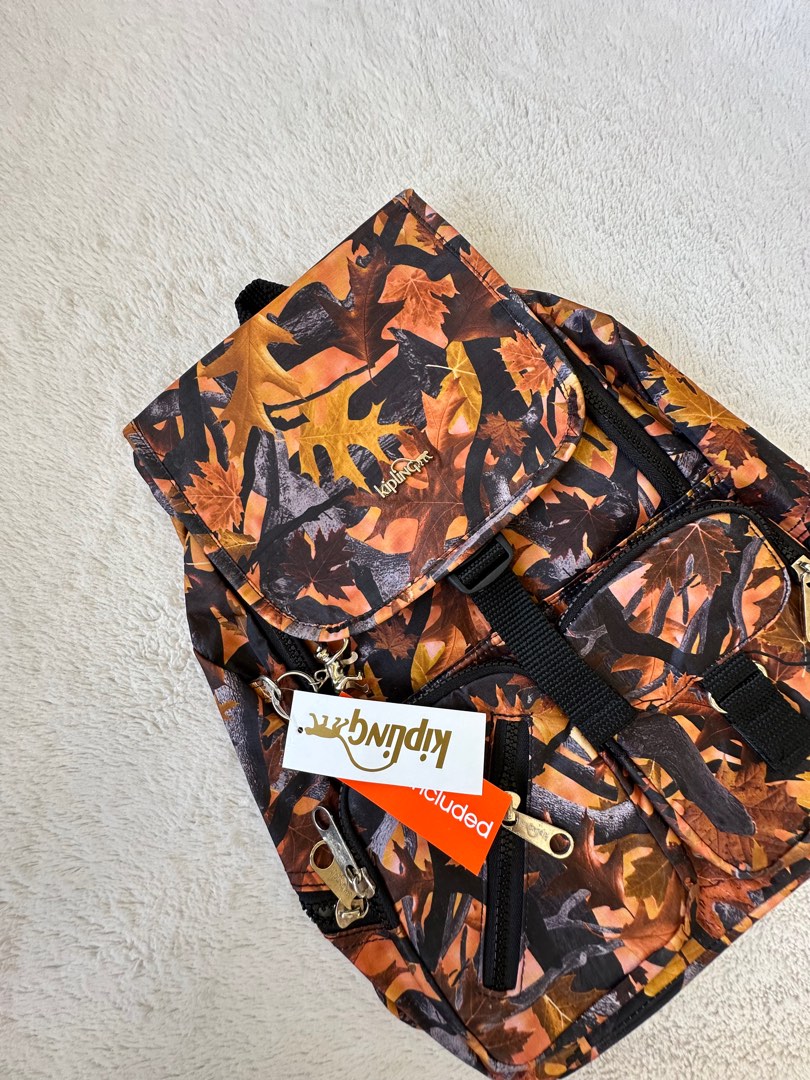 [Kipling] Dark Orange Backpack, Women's Fashion, Bags & Wallets ...