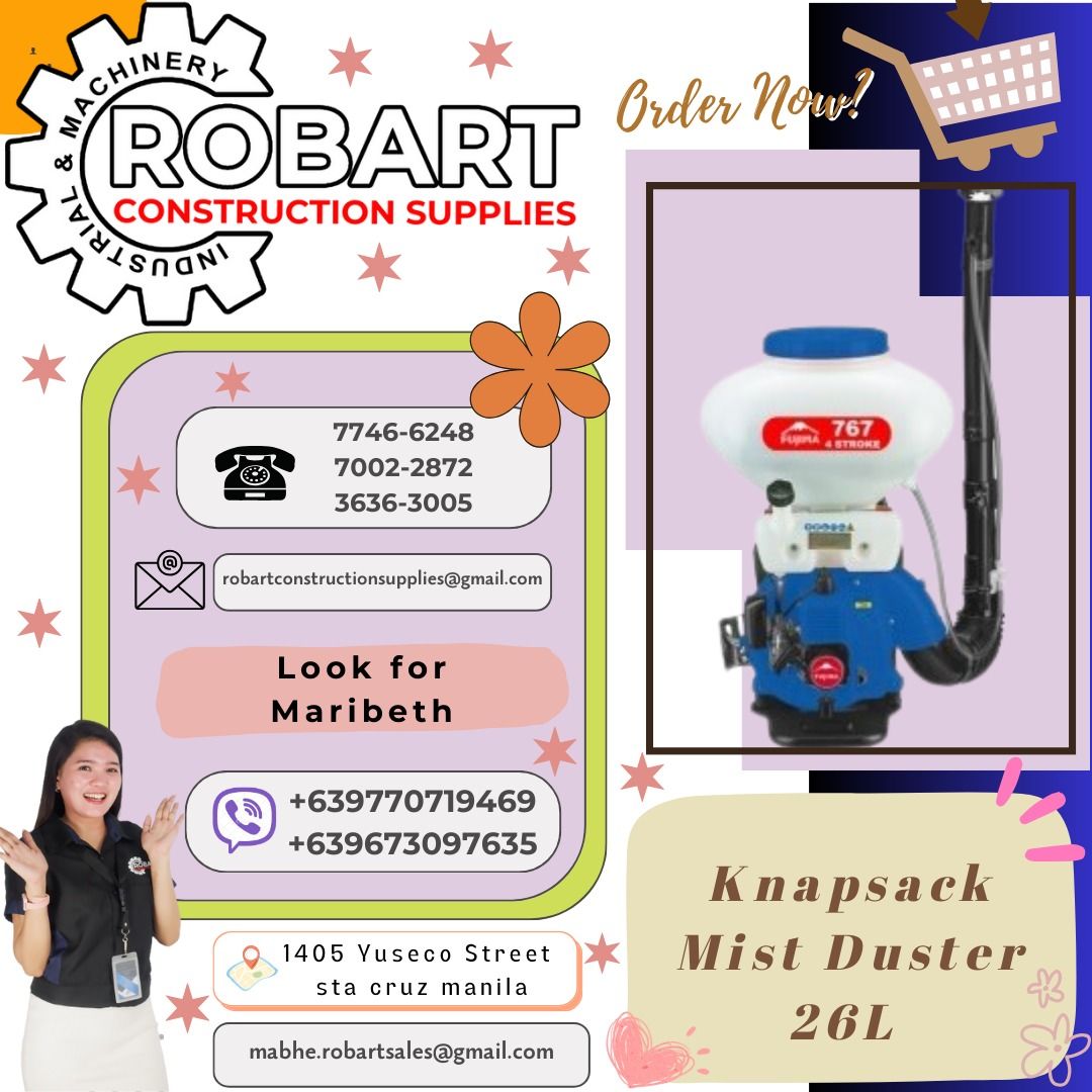knapsack mist duster 26L, Commercial & Industrial, Construction Tools & Equipment on Carousell