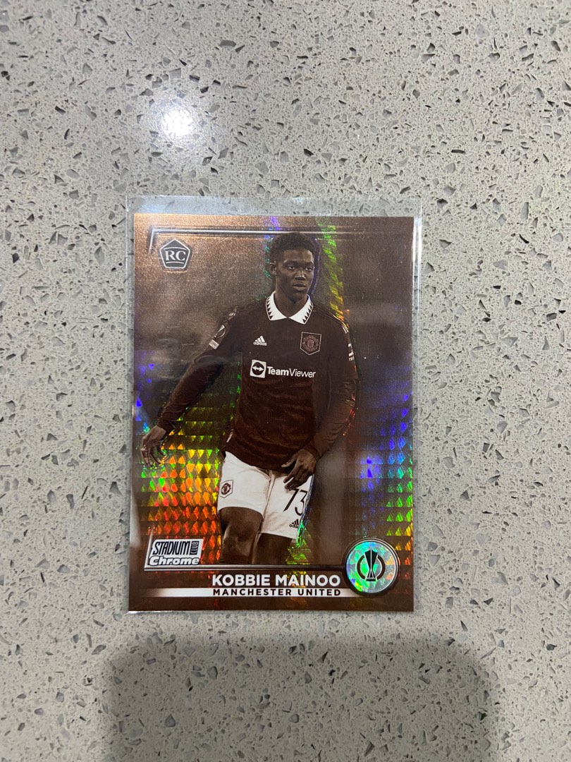 Kobbie Mainoo /75 Topps Stadium Chrome 2022-23 Rookie Card Manchester ...