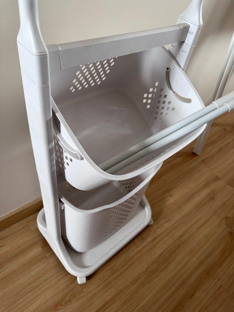 Laundry Basket Rack, Furniture & Home Living, Furniture, Shelves ...