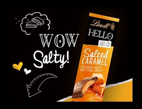 Lindt Hello chocolate bars salted caramel lindt chocolate candy bar ...
