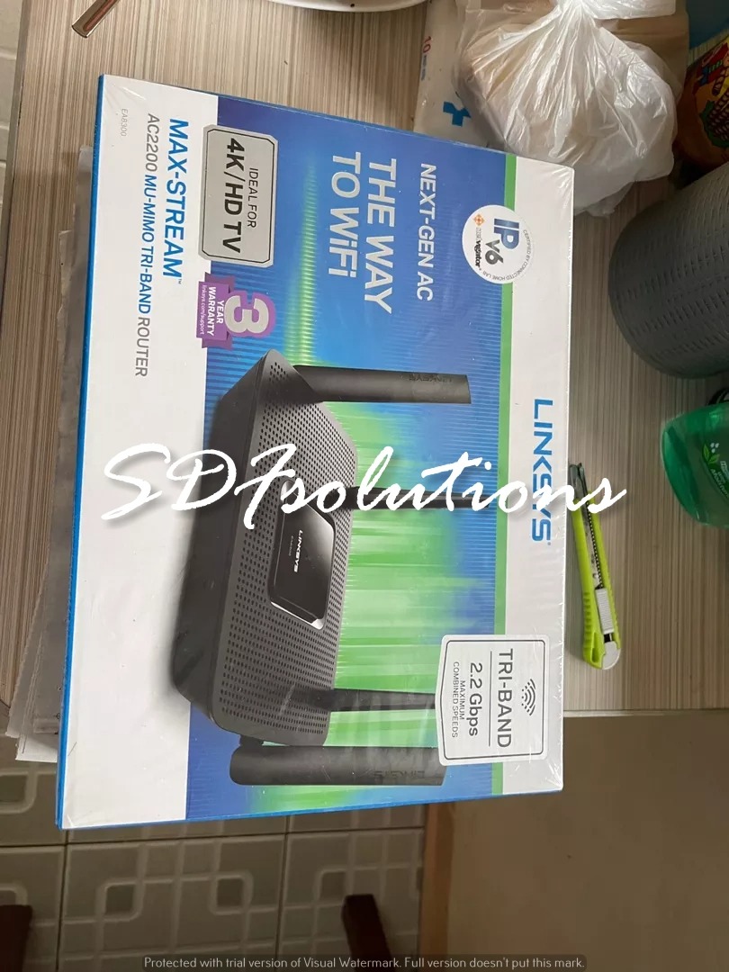 Linksys EA8300 Max-Stream Tri-Band AC2200 WiFi 5 Router, Computers & Tech, Office & Business ...