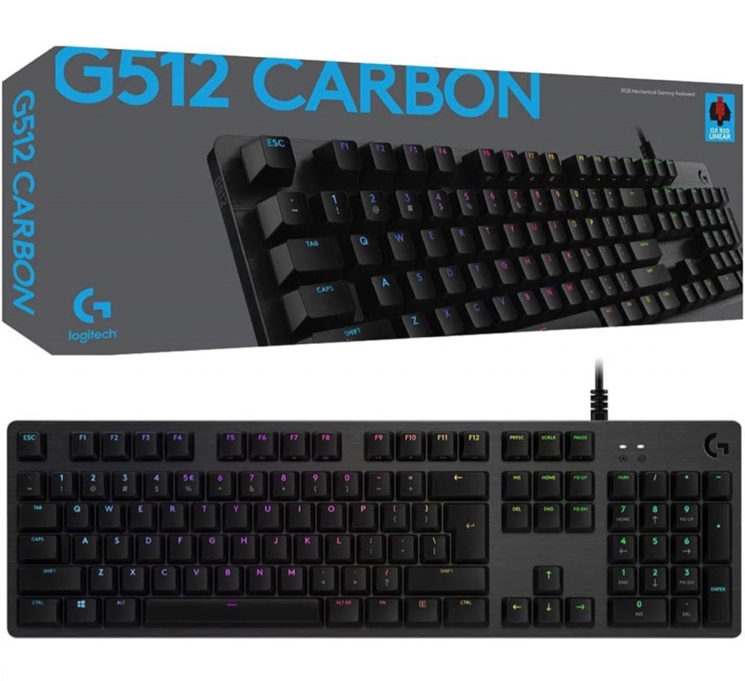 Logitech G512 Carbon RGB Mechanical Gaming Keyboard, Computers & Tech ...
