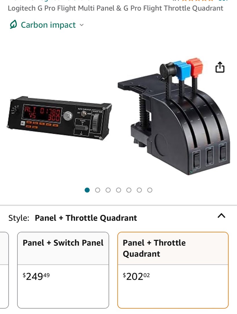 Logitech G Pro Flight Multi Panel & G Pro Flight Throttle Quadrant ...